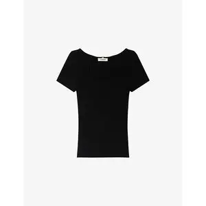 Sandro Openwork Knit Top