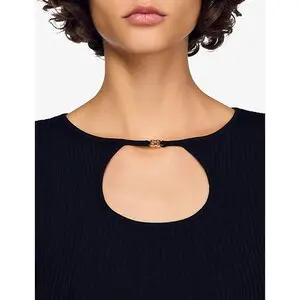 Sandro Openwork Knit Top