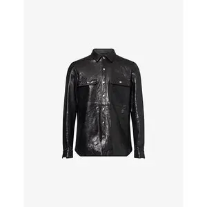 Rick Owens Oversized Flap-pocket Leather Shirt