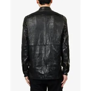 Rick Owens Oversized Flap-pocket Leather Shirt