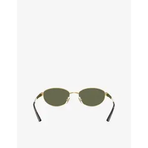 Ray-ban Oval-frame Metal Sunglasses - Gold