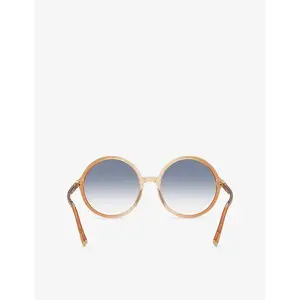 Miu Miu Round-frame Acetate Sunglasses - Brown