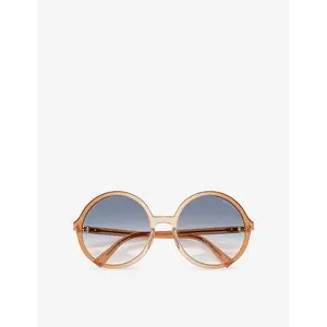 Miu Miu Round-frame Acetate Sunglasses - Brown