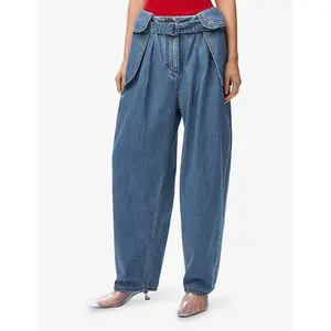 Loewe Side-flap Balloon-leg High-rise Jeans