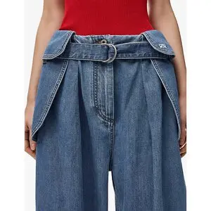 Loewe Side-flap Balloon-leg High-rise Jeans