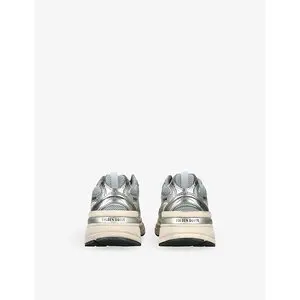 GOLDEN GOOSE Lightstar Leather And Mesh Trainers - Silver Com