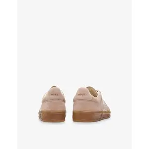 BOSS Branded Suede Trainers - Open Red