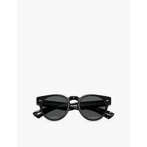 Oliver Spencer Acetate Round Frame Sunglasses - Black