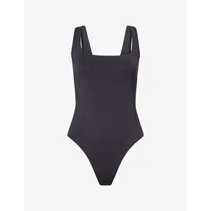 Good American Square Neck Stretch Bodysuit - Black001