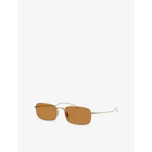 Oliver Spencer Rectangle-frame Sunglasses - Gold