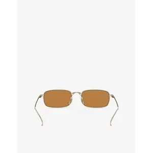 Oliver Spencer Rectangle-frame Sunglasses - Gold