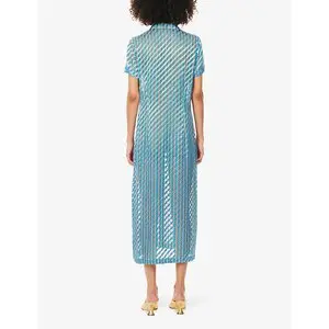 Dries Van Noten Devoré Short-sleeve Shirt Dress