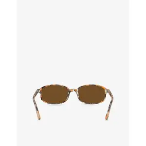 Ray-ban Oval-frame Acetate Sunglasses - Brown