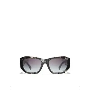Chanel Rectangle-frame Sunglasses - Black