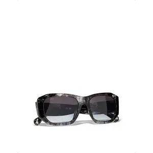 Chanel Rectangle-frame Sunglasses - Black