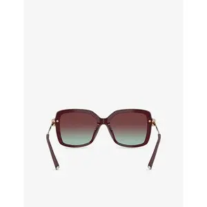 Tiffany & Co. Square Frame Sunglasses - Red
