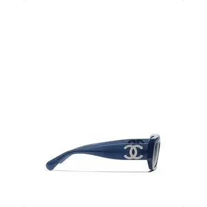 Chanel Ch5493 Rectangle Sunglasses - Blue