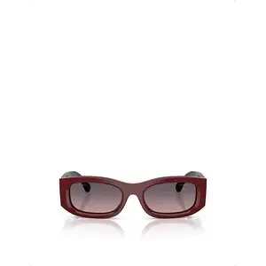 Chanel Ch5525 Rectangle-frame Sunglasses - Red