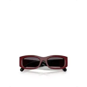Chanel Ch5525 Rectangle-frame Sunglasses - Red