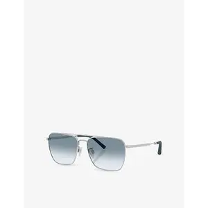 Oliver Spencer Ov1362s Square-frame Sunglasses - Silver