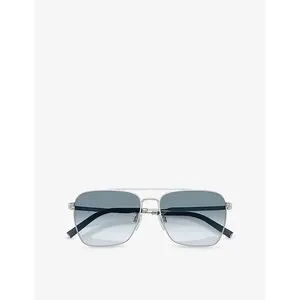 Oliver Spencer Ov1362s Square-frame Sunglasses - Silver