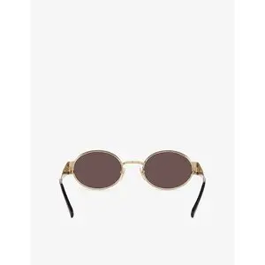 Gucci Gg1854s Round-frame Sunglasses - Gold
