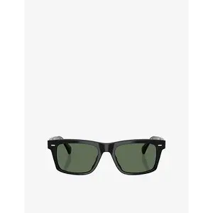 Oliver Spencer Rectangle-frame Acetate Sunglasses - Black