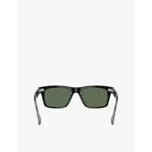 Oliver Spencer Rectangle-frame Acetate Sunglasses - Black