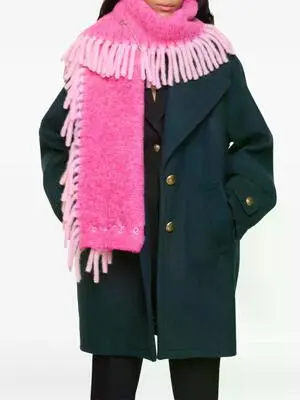 Burberry Alpaca Wool Blend Happy Scarf - Pink