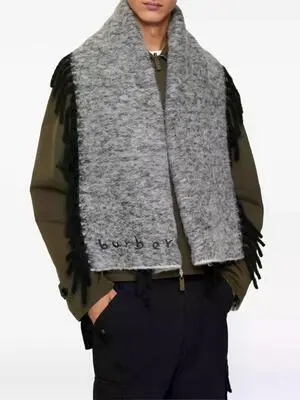 Burberry Alpaca Wool-blend Happy Scarf - Grey