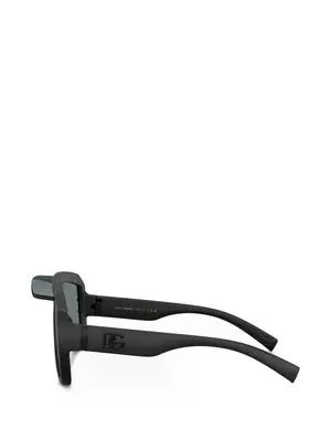 Dolce & Gabbana Dg Logo Pilot Sunglasses - Black