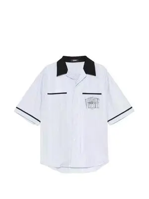 Versace Striped Graphic Shortleeves Shirt