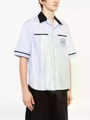 Versace Striped Graphic Shortleeves Shirt
