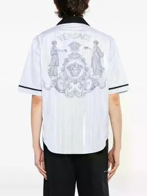 Versace Striped Graphic Shortleeves Shirt