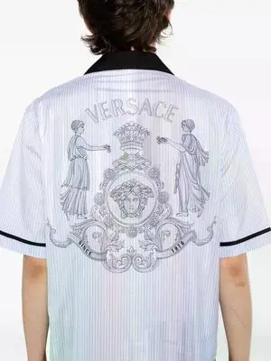 Versace Striped Graphic Shortleeves Shirt