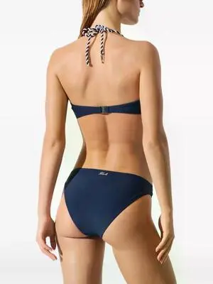 Karl Lagerfeld Signature Nautical Bikini Bottom - Blue
