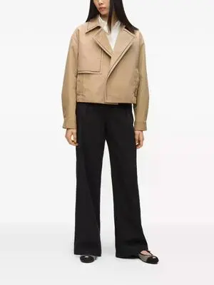 Karl Lagerfeld Cut-out Embroidery Short Trench Coat