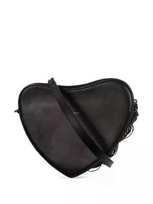 Saint Laurent 2018 Love Heart Leather Shoulder Bag - Black
