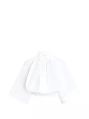 PATOU Cropped Cotton Shirt - White