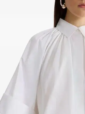 PATOU Cropped Cotton Shirt - White