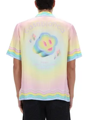 Casablanca Flaming Tennis Ball" Shirt - Multicolour