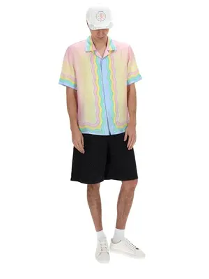 Casablanca Flaming Tennis Ball" Shirt - Multicolour
