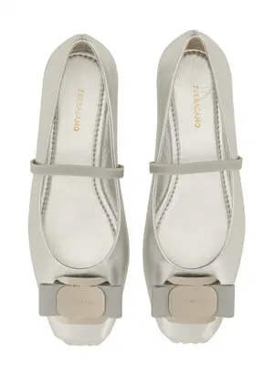 FERRAGAMO Ballet Flats - Silver