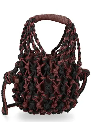 ALYSI Handheld Mesh Bag - Brown