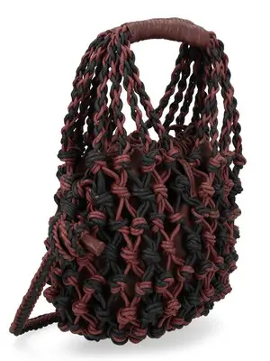 ALYSI Handheld Mesh Bag - Brown