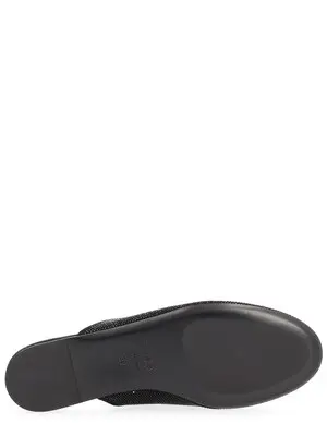 Premiata Leather Slipper With Rhinestone Embellishment - Black