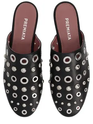 Premiata Leather Studded Slippers