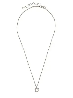 FERRAGAMO Gancini Pendant Necklace - Silver