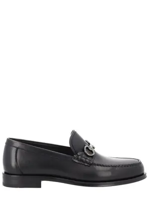 FERRAGAMO Gancini Moccasin - Black