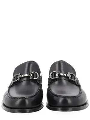 FERRAGAMO Gancini Moccasin - Black